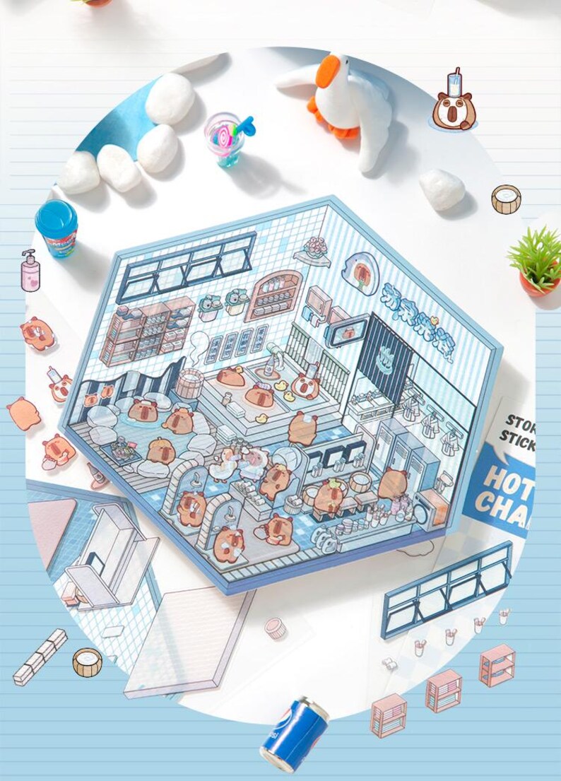 Spa Style DIY Tiny 3D Sticker Kit Designed for Building Miniature ...