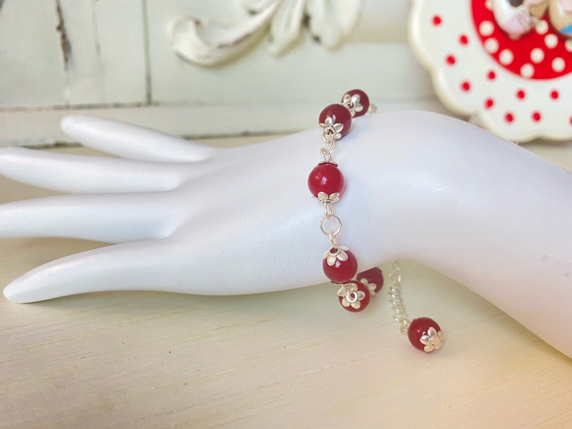 Red Jade Bracelet - Etsy