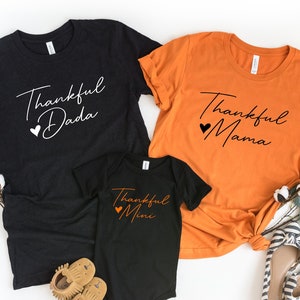 Thankful Mama Mini Shirt, Thankful Family Shirt, Thankful Mama Dada ...