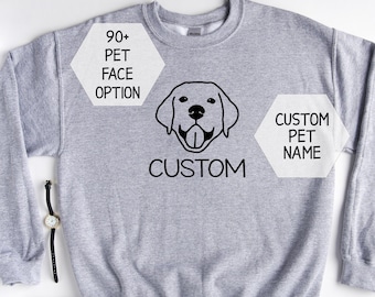 Dog Face Sweatshirt - Etsy