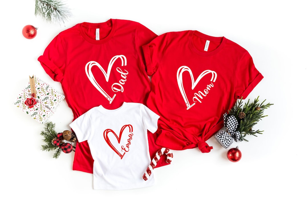 Custom Heart Line Shirt, Custom Valentine's Day, Personalized Heart ...