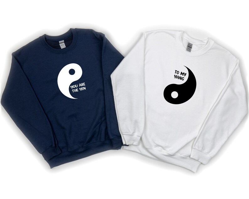 Yin Yang Sweatshirt Hoodie, Couples Matching Yin Yang Sweatshirt ...