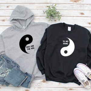 Yin Yang Sweatshirt Hoodie, Couples Matching Yin Yang Sweatshirt ...