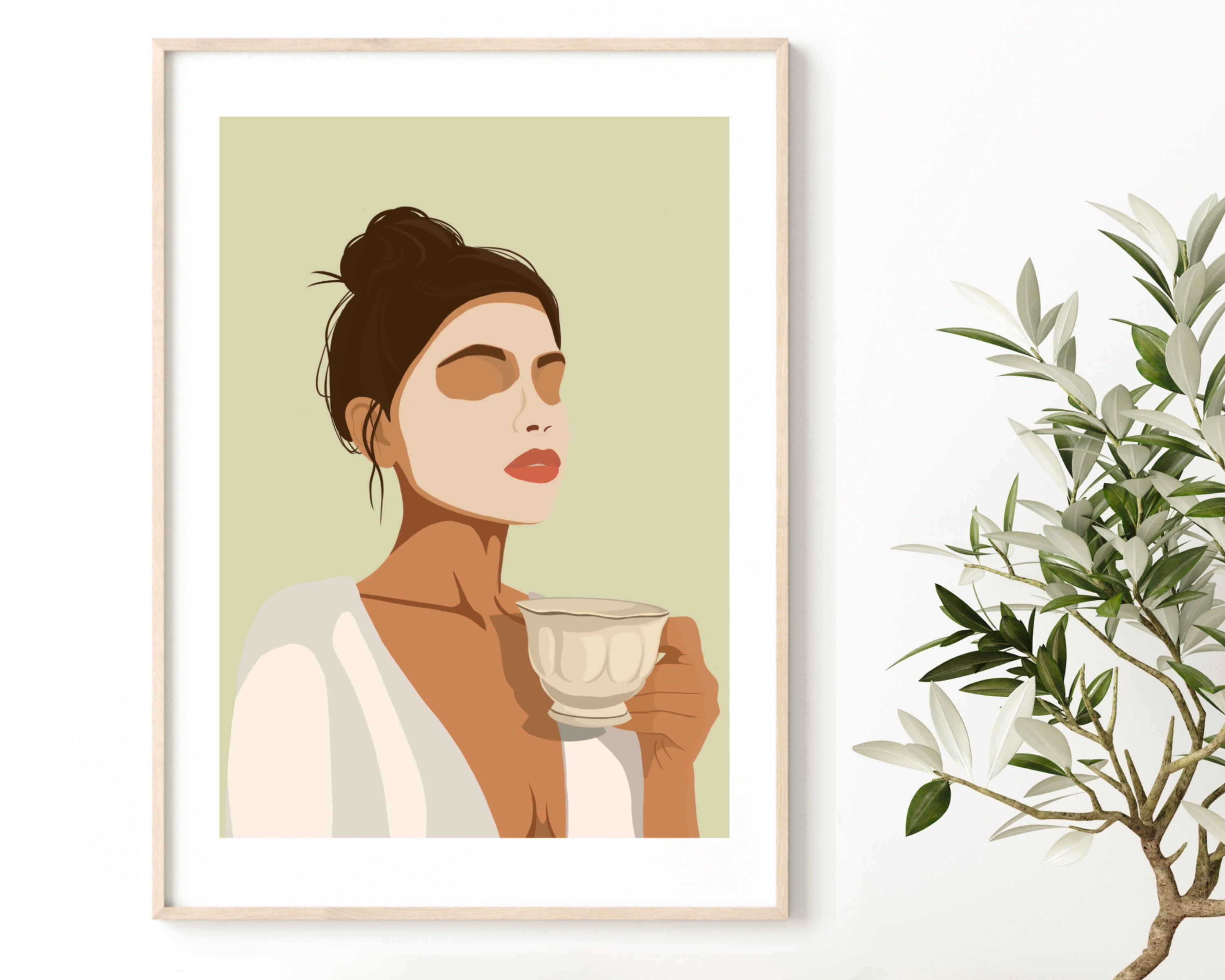 Women Relaxing Printable Art Self Care Printable Chai Art - Etsy UK