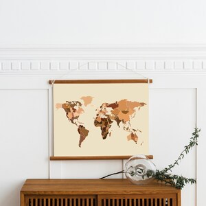 Printable Diversity Wall Art, World Map With Countries, Diversity Art ...