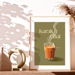 Karak Chai Art Chai Wall Art Desi Art Chai Poster Chai Print Indian ...