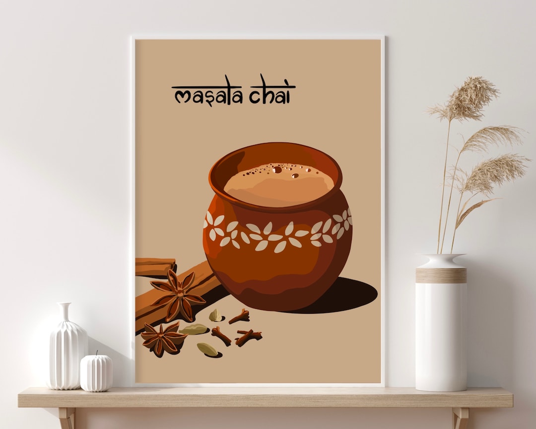Chai Art, Indian Art, Chai Wall Art, Desi Art, Chai Poster, Chai Print ...