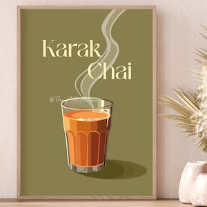 Karak Chai Art Chai Wall Art Desi Art Chai Poster Chai Print Indian ...