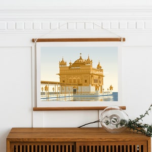 Golden Temple Artwork Golden Temple Wall Art India Art Detailed Golden ...