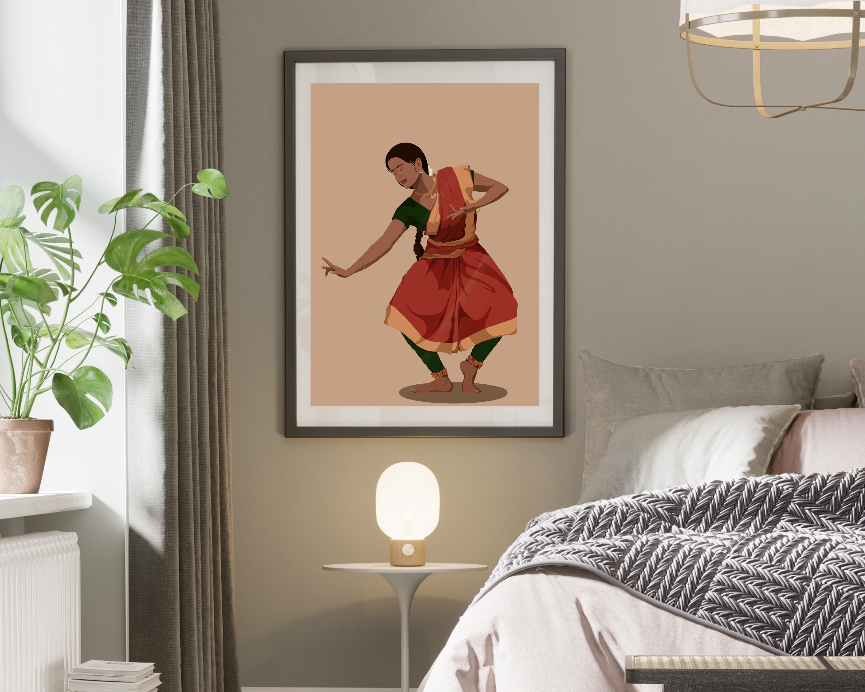 Indian Art Bharatanatyam Dancer Classical Dancer Art Tamil - Etsy