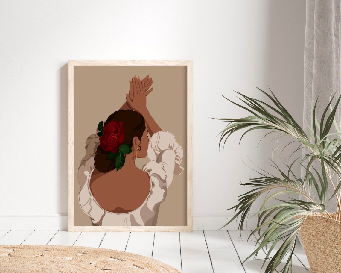 Hispanic Woman Art Latino Woman Art Mexican Art Print - Etsy