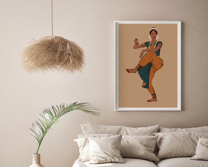 Indian Art Desi Art Tamil Art Tamil Bharatanatyam Art - Etsy UK
