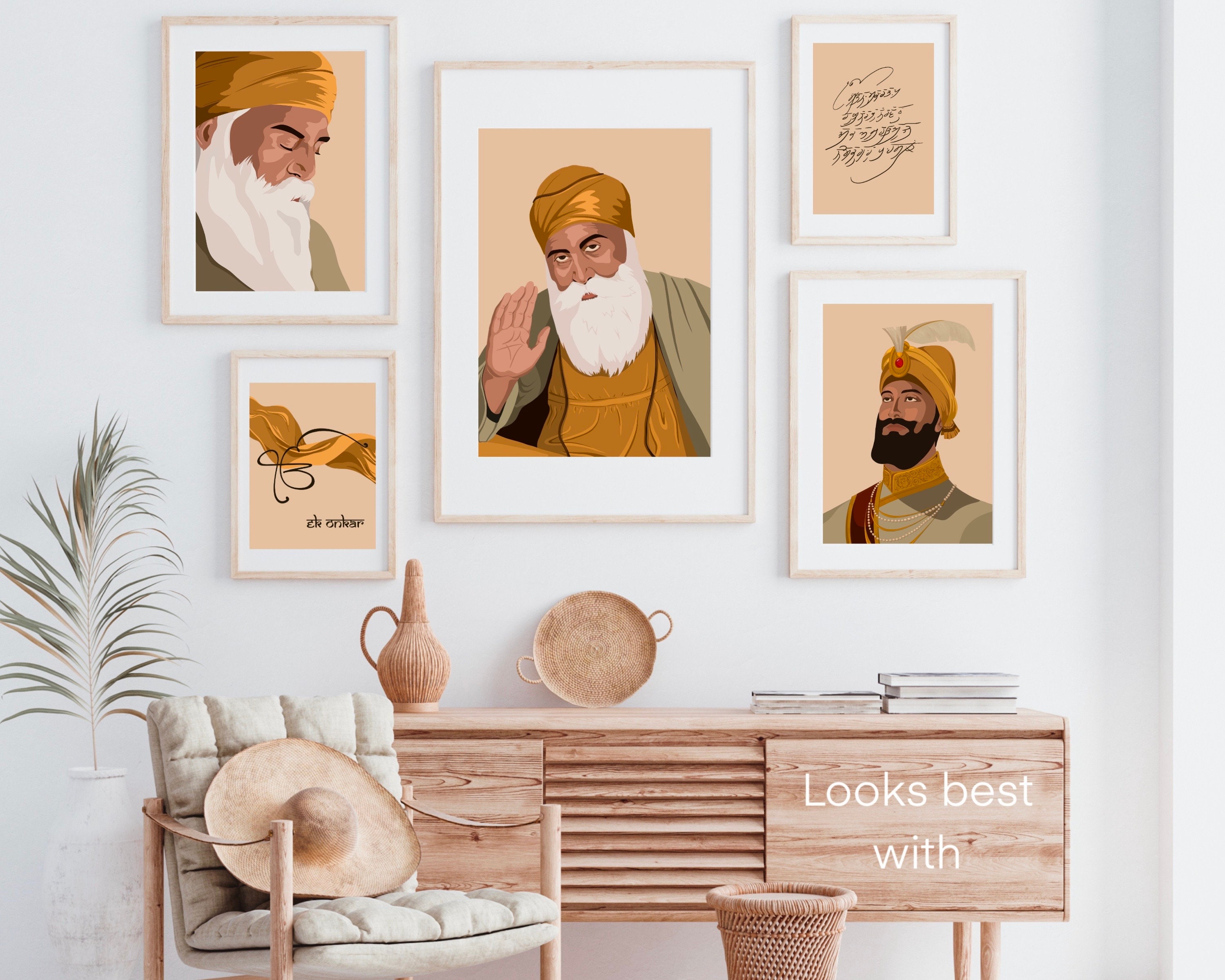 Sikh Art Guru Nanak Dev Ji Guru Nanak Guru Nanak Wall Art - Etsy