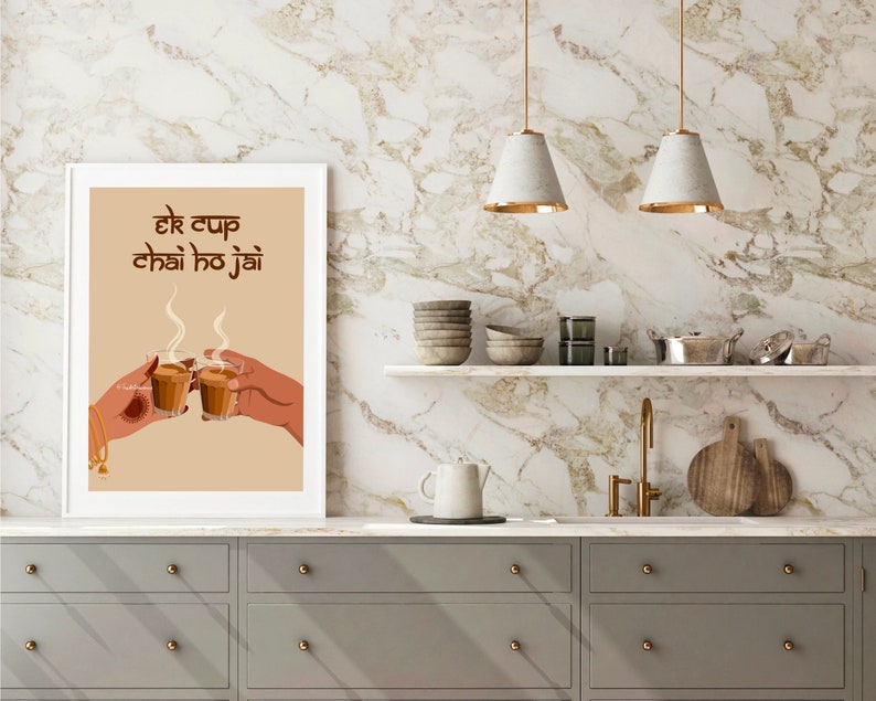 Ek Cup Chai Ho Jai Chai Art Chai Wall Art Desi Art Chai Poster Chai ...