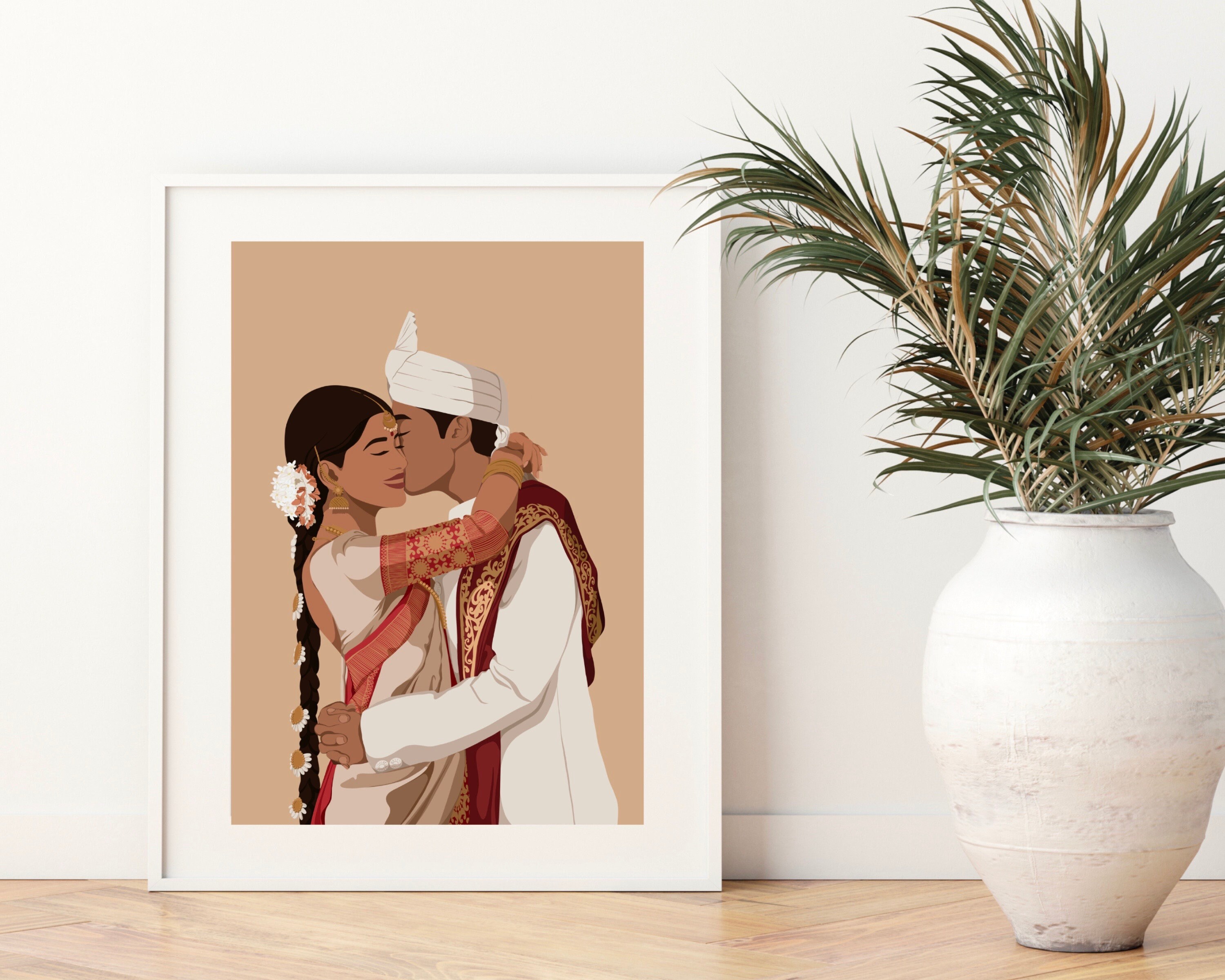 Indian Wedding Couple, Tamil Bride and Groom, Couples Art, Valentines ...