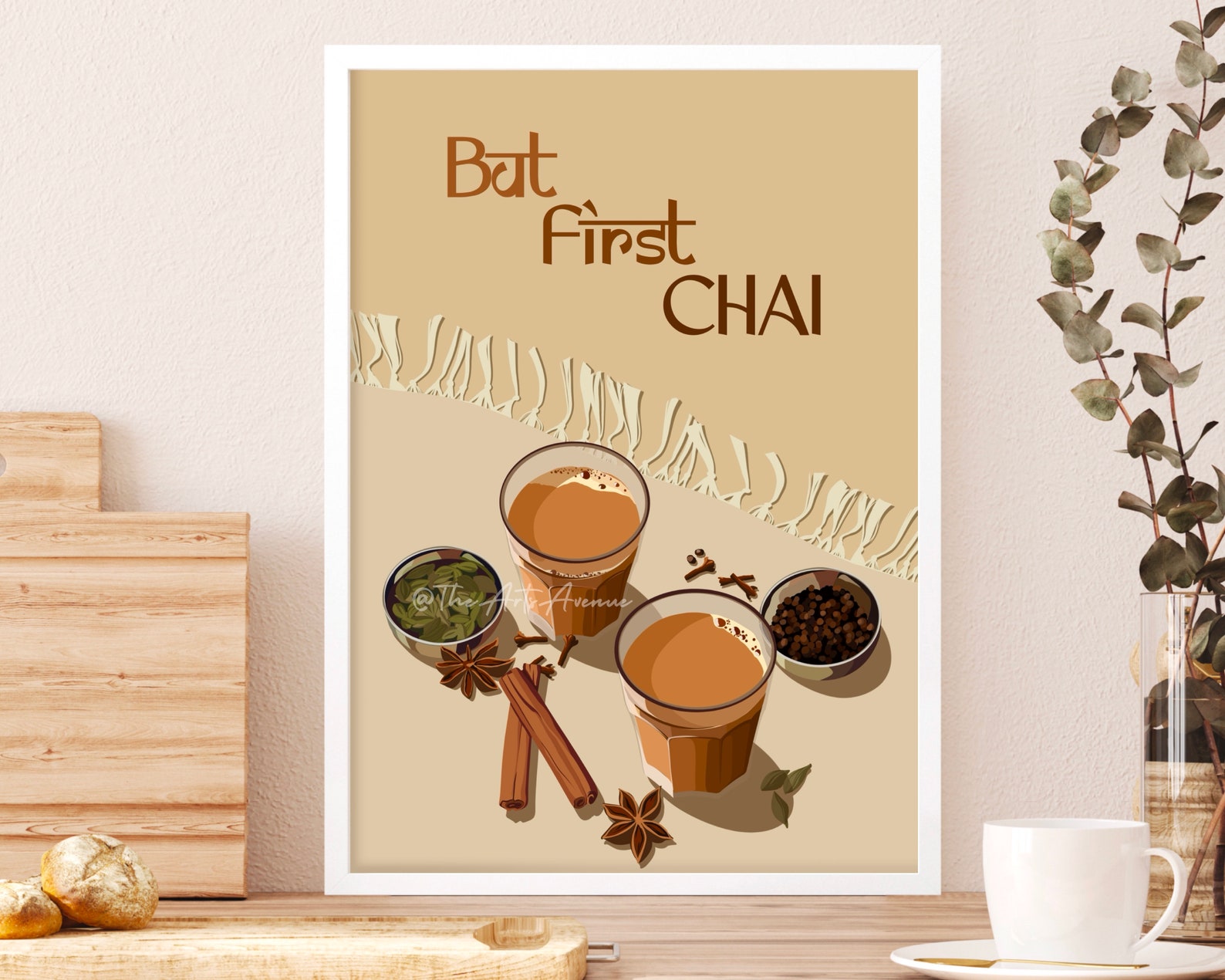 But First Chai Art Chai Wall Art Desi Art Chai Poster Chai Print Indian ...