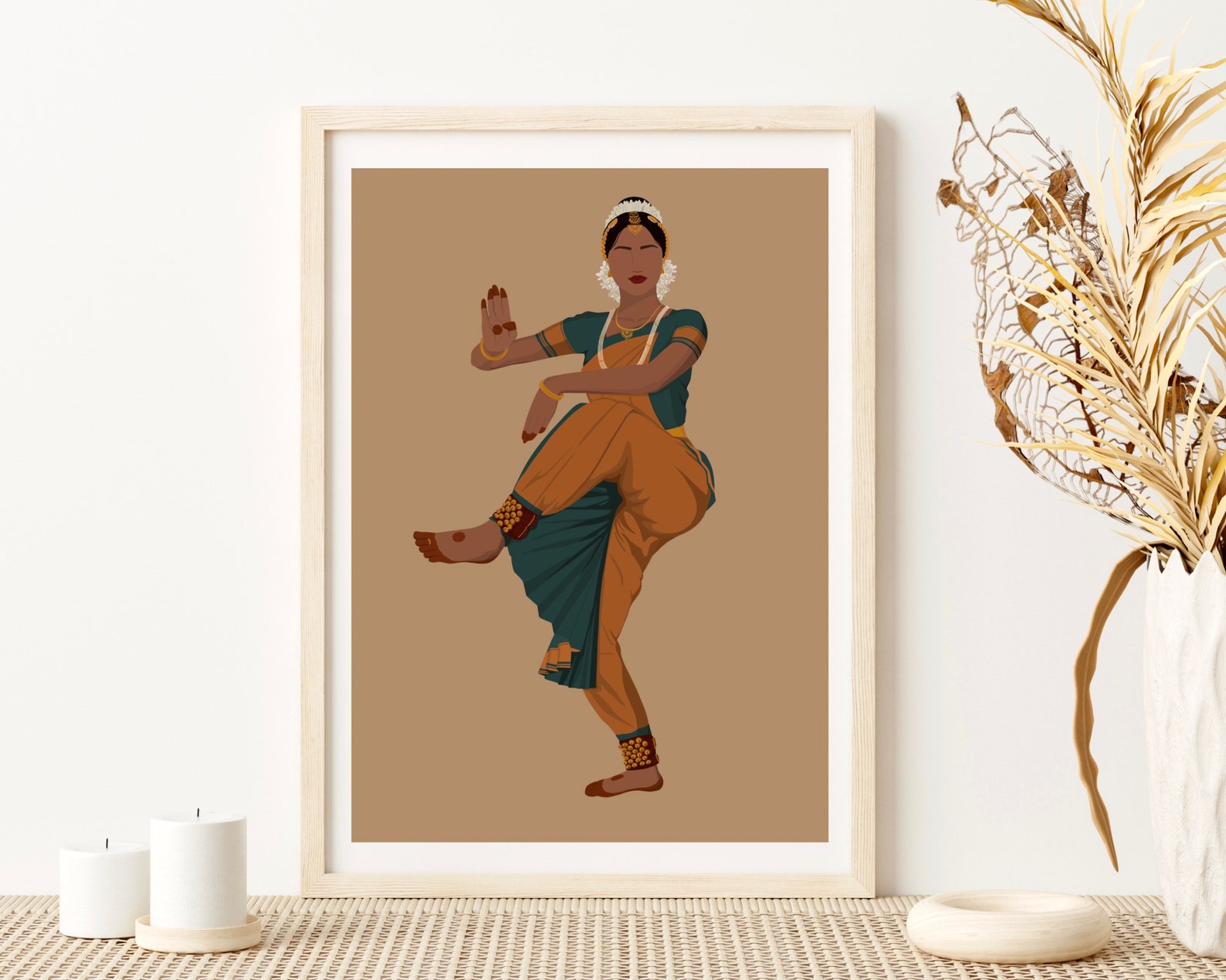 Indian Art Desi Art Tamil Art Tamil Bharatanatyam Art - Etsy UK