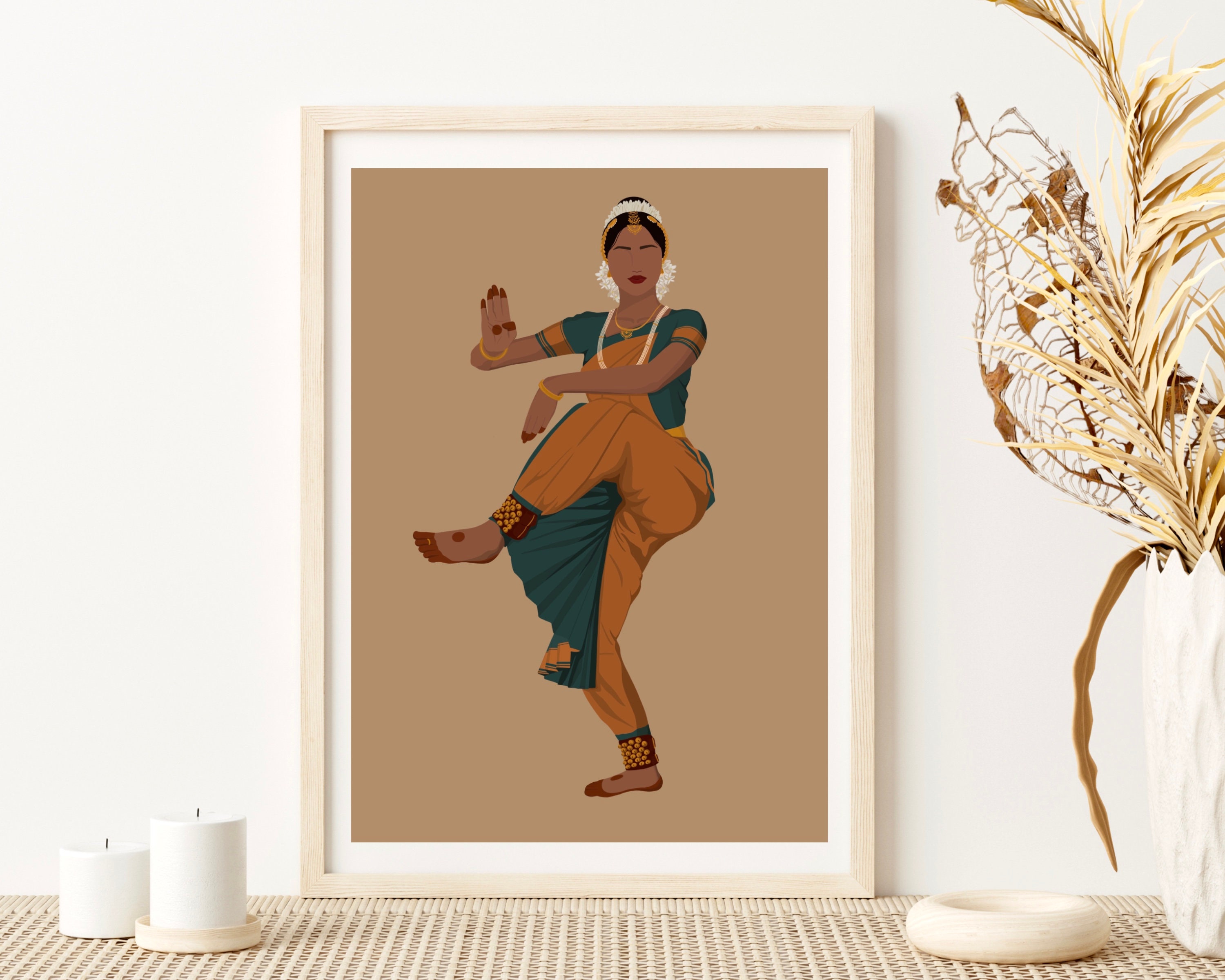 Indian Art Desi Art Tamil Art Tamil Bharatanatyam Art - Etsy