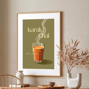 Karak Chai Art Chai Wall Art Desi Art Chai Poster Chai Print Indian ...
