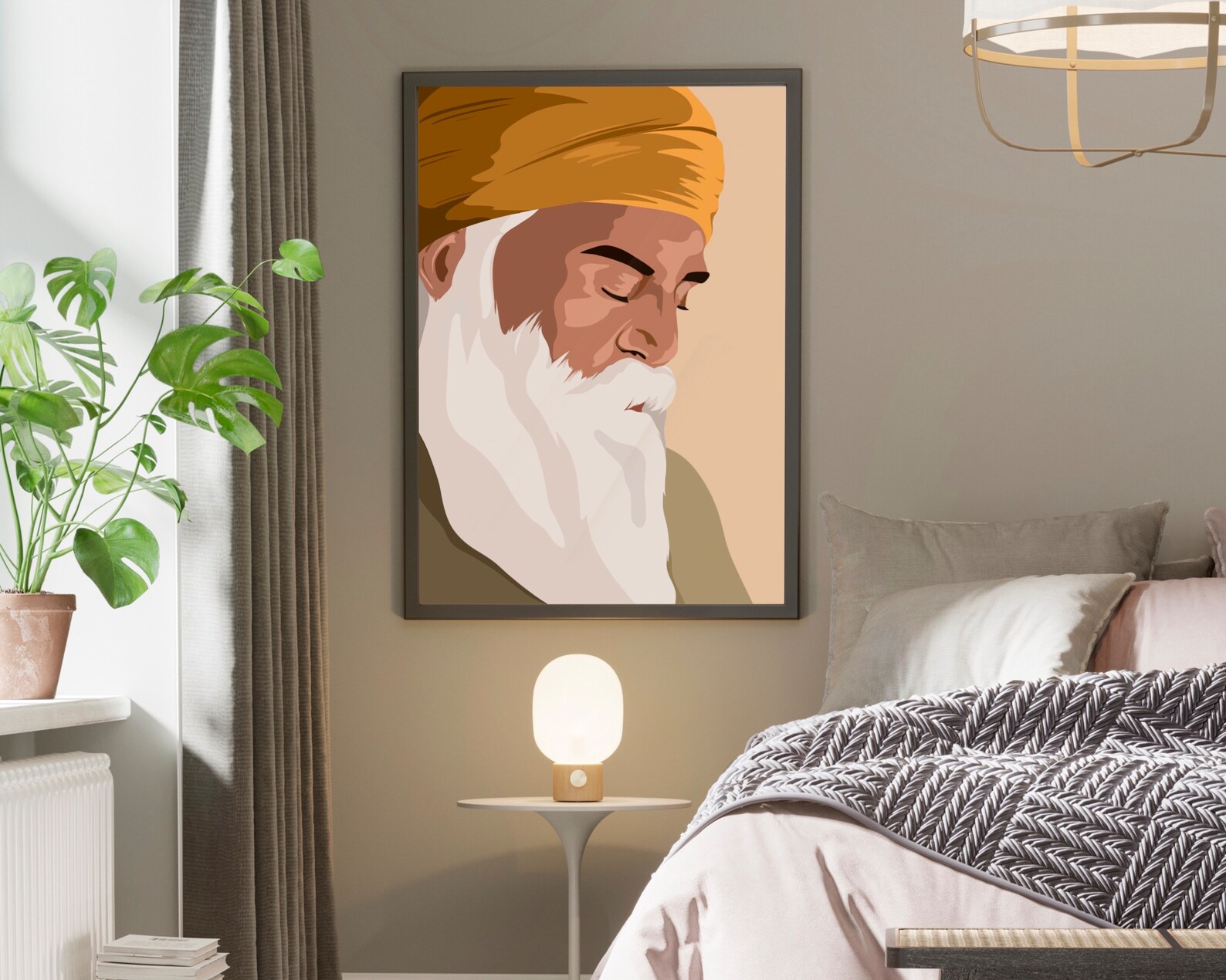 Guru Nanak Dev Ji, Sikh, Guru Nanak, Sikh Gifts, Sikh Art, Punjabi ...