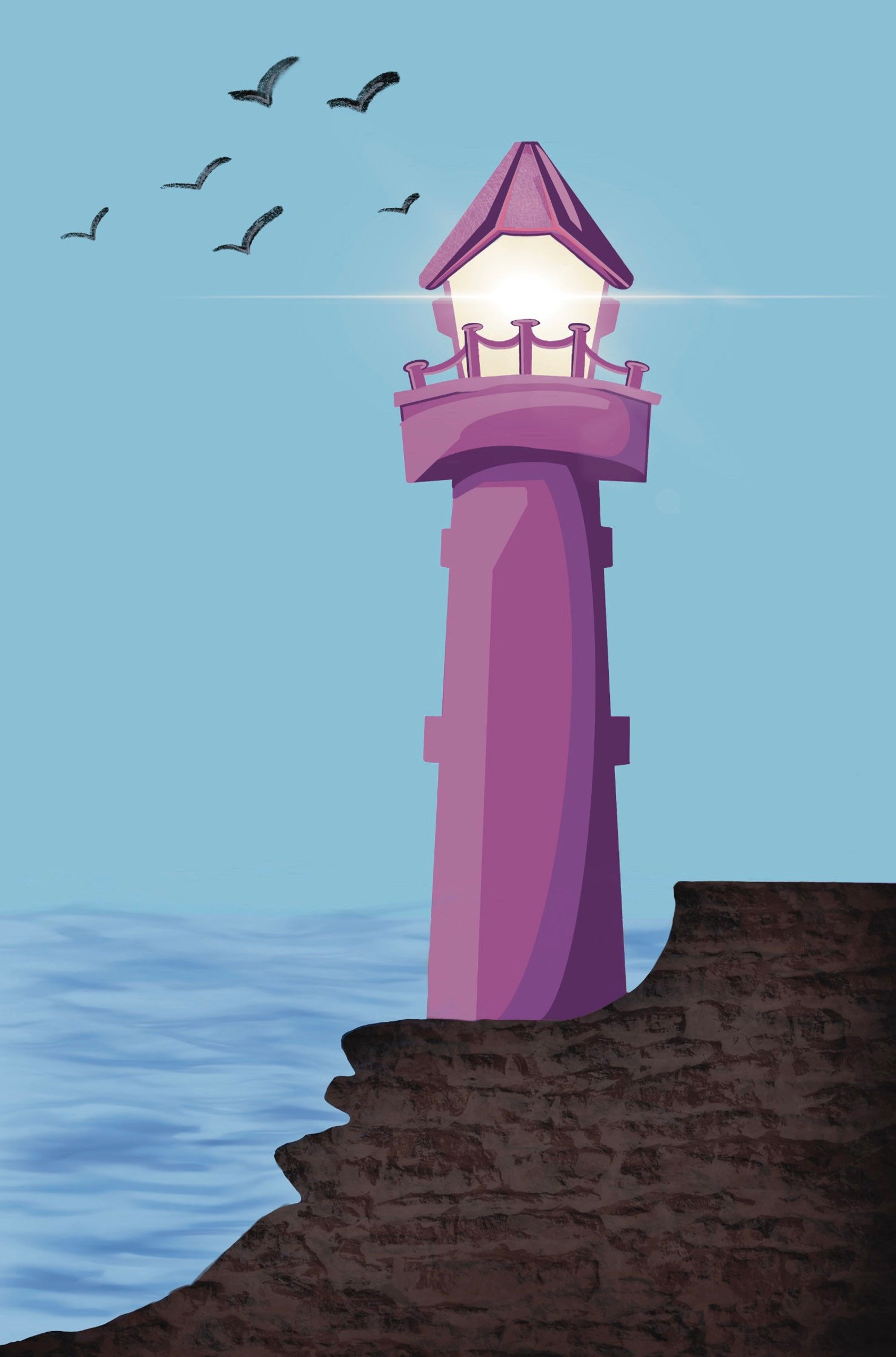 Lighthouse Digital Art - Etsy