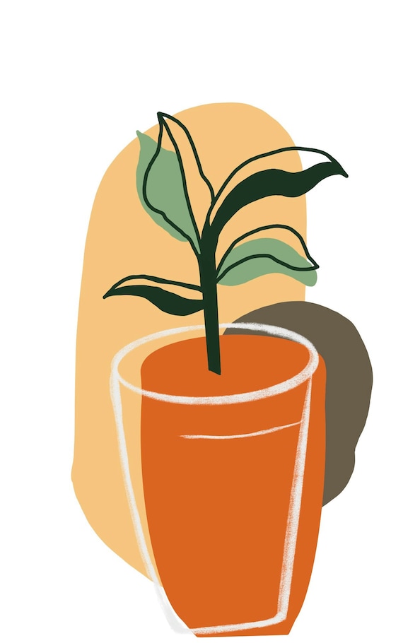 Minimalistic Plant Digital Print | Etsy