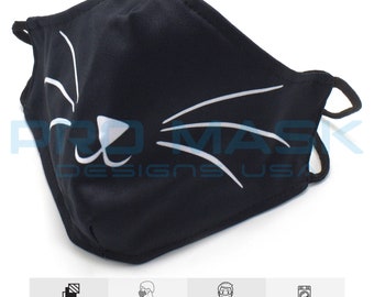 Funny Cat Face Mask - Etsy