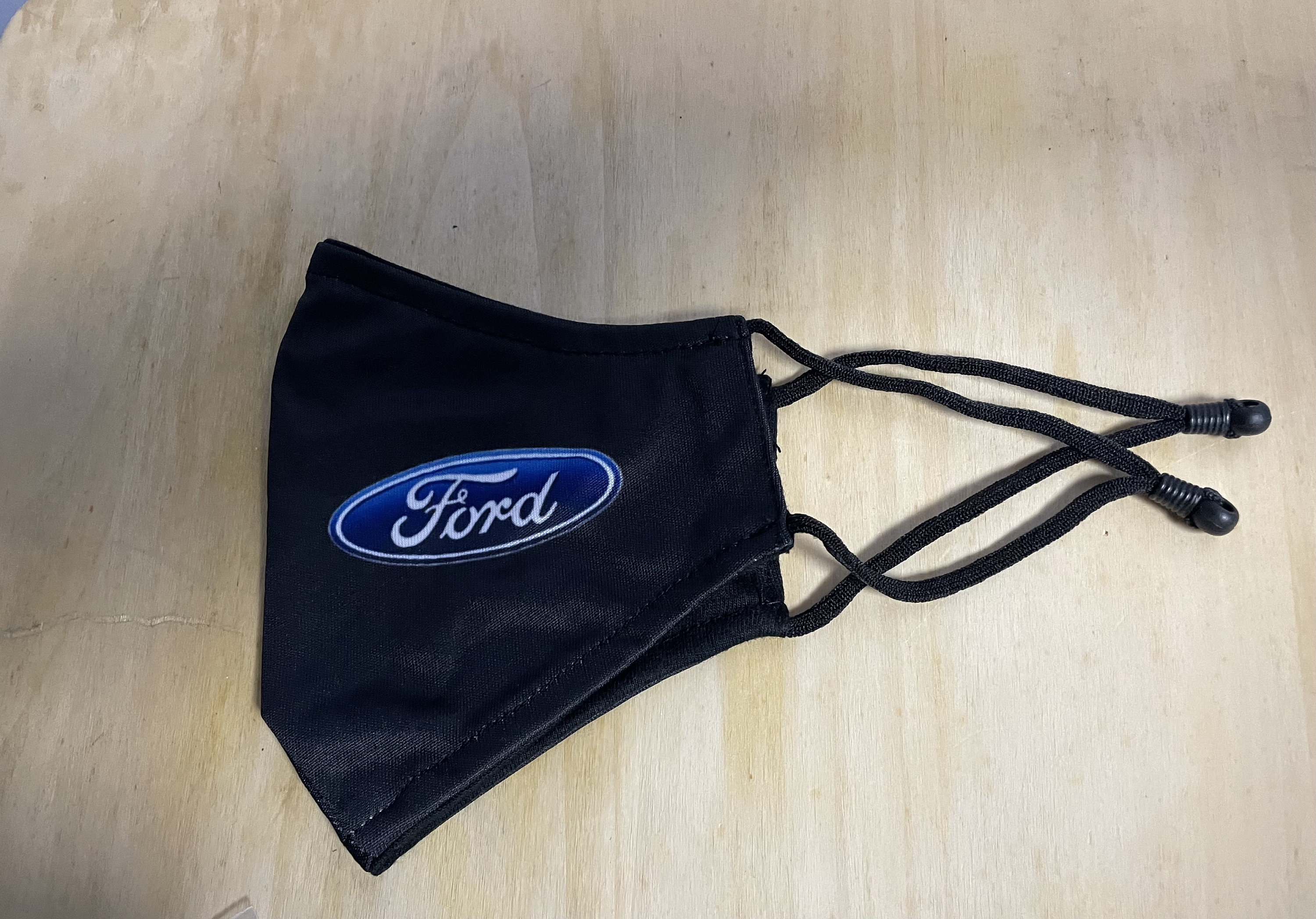 Face Mask Fabric Ford Adjustable Ear Loops Double Layered Washable ...