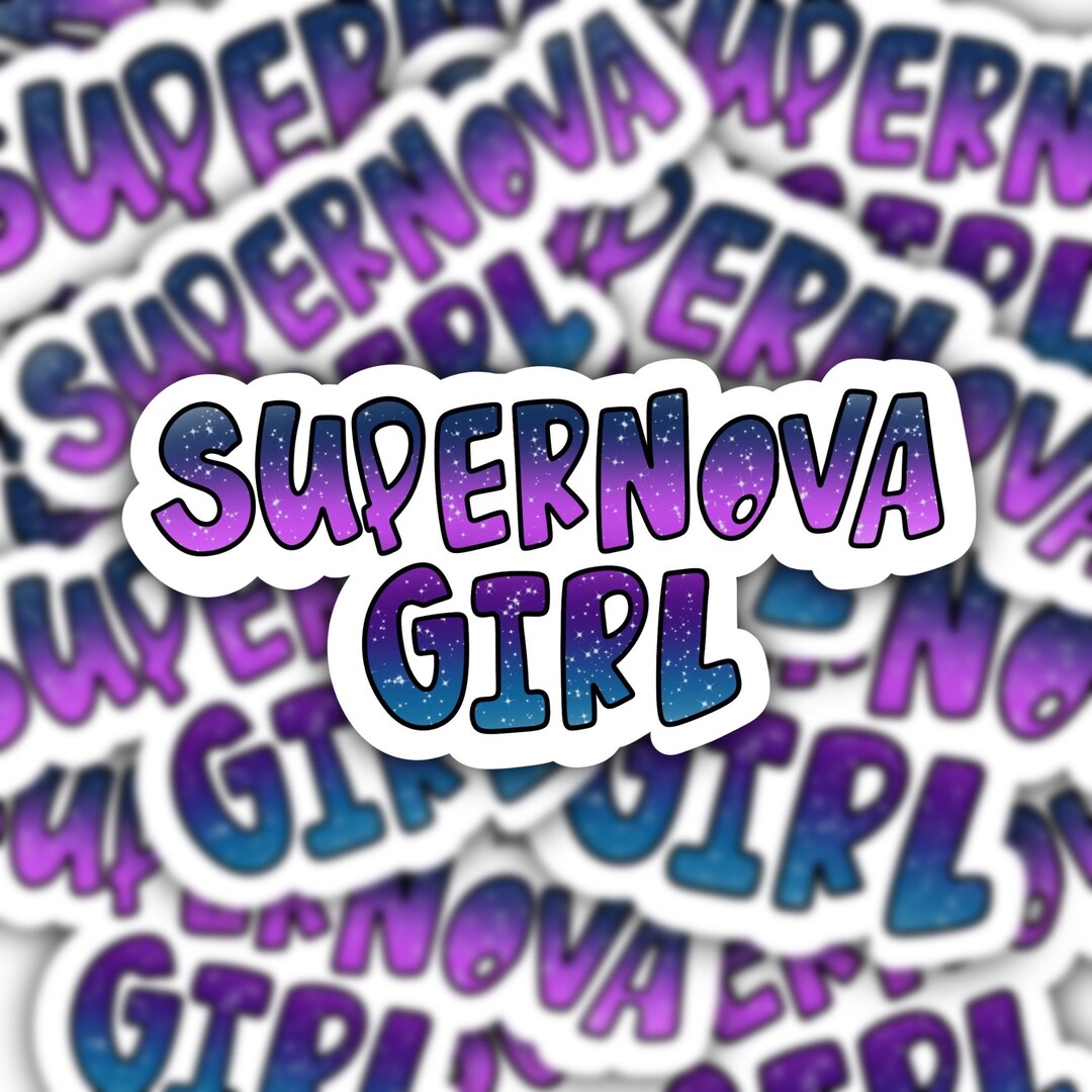 Supernova Girl Sticker - Waterproof Sticker - Hydroflask Sticker ...