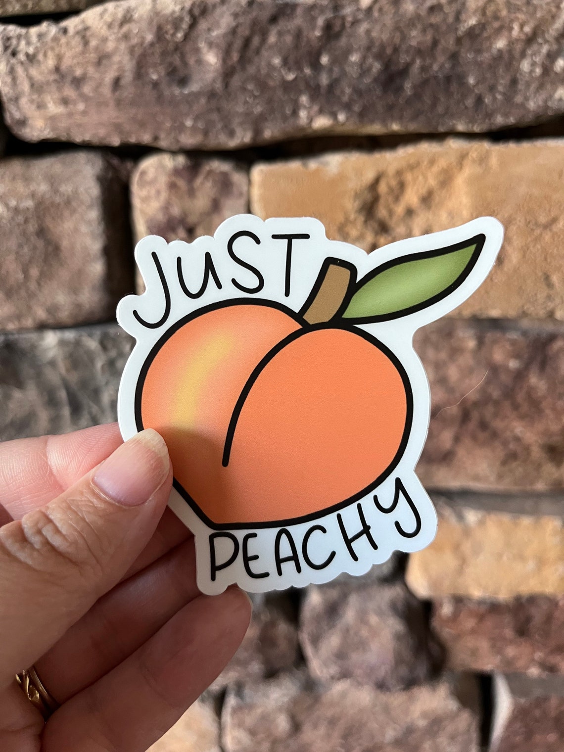 Peach Sticker - Etsy