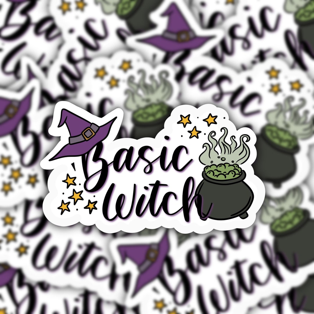 Basic Witch Sticker Halloween Sticker - Etsy
