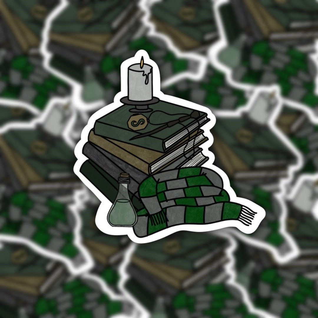 Wizard House Sticker - House Snake - Book Stack - Waterproof - Hydro ...