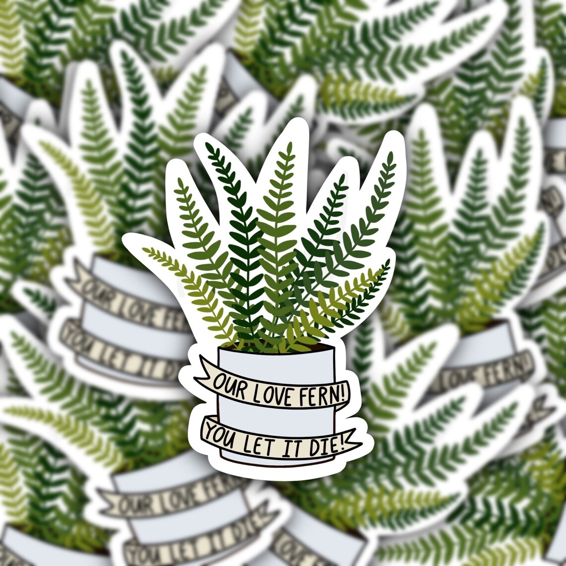 Love Fern Sticker - Etsy