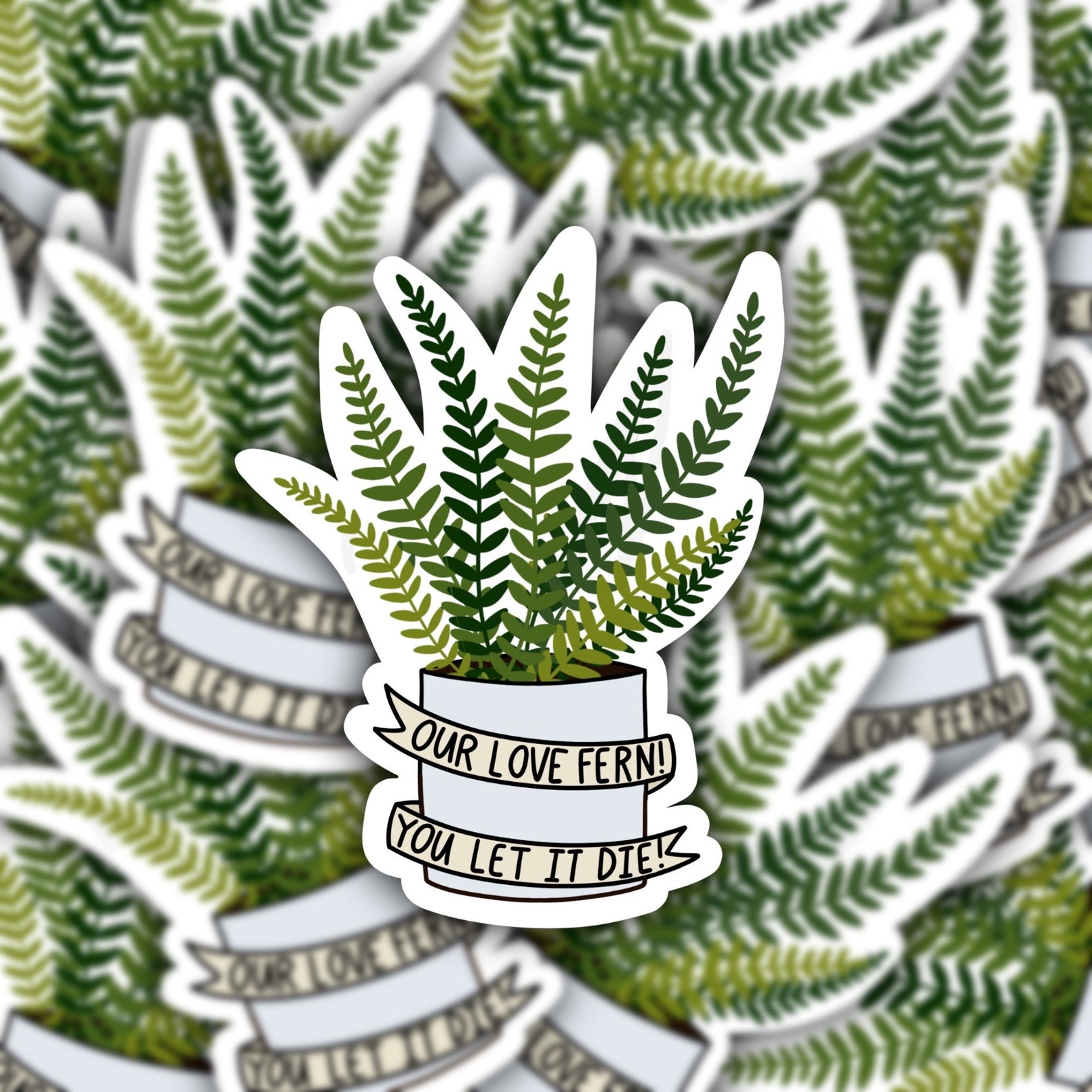 Love Fern Sticker - Etsy