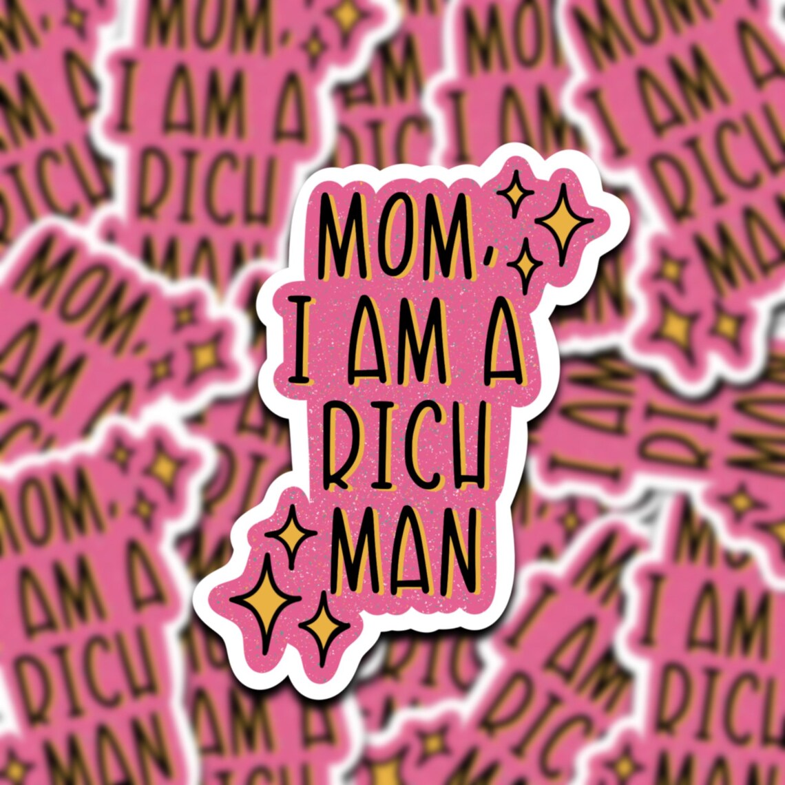 I Am A Rich Man Sticker - Etsy
