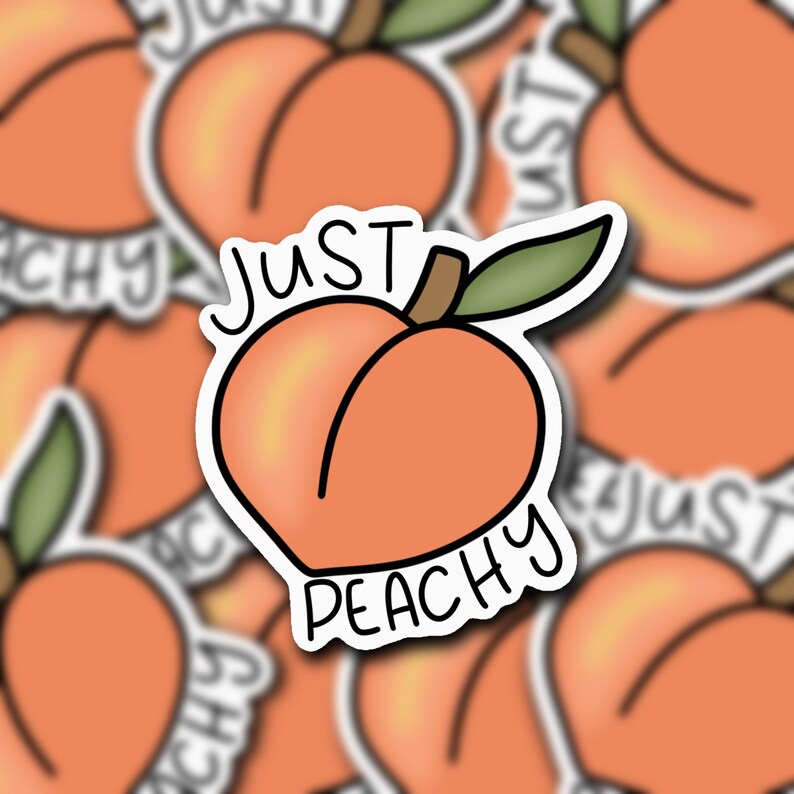 Peach Sticker - Etsy