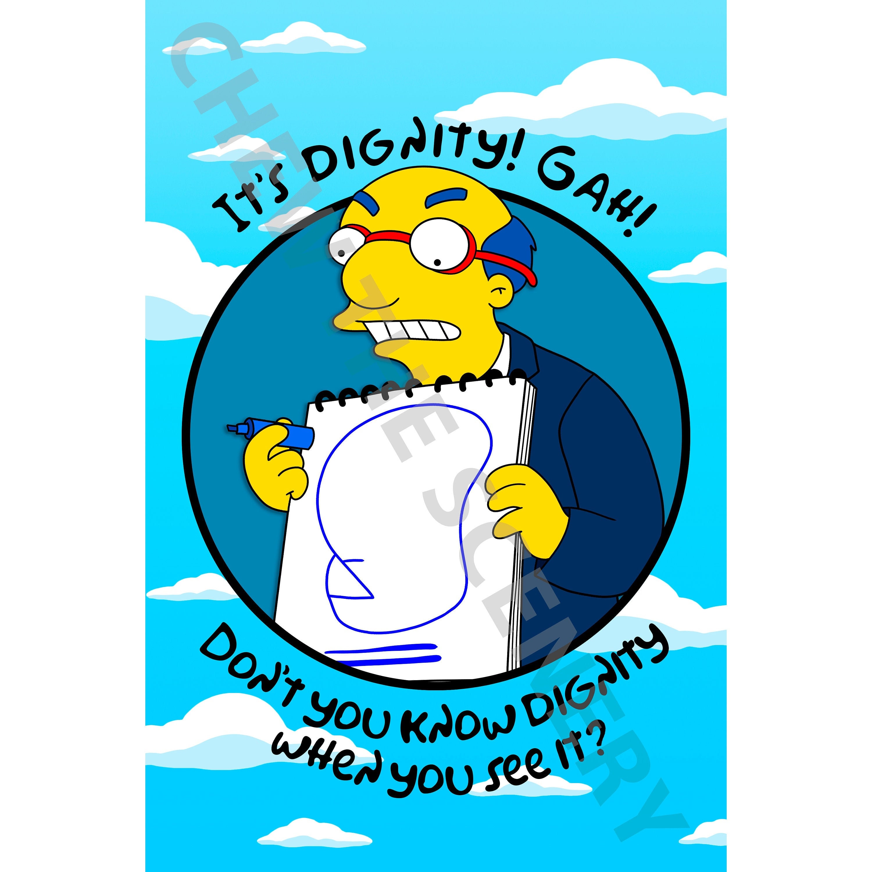 The Simpsons Kirk Van Houten 'Dignity' HD Poster | Etsy