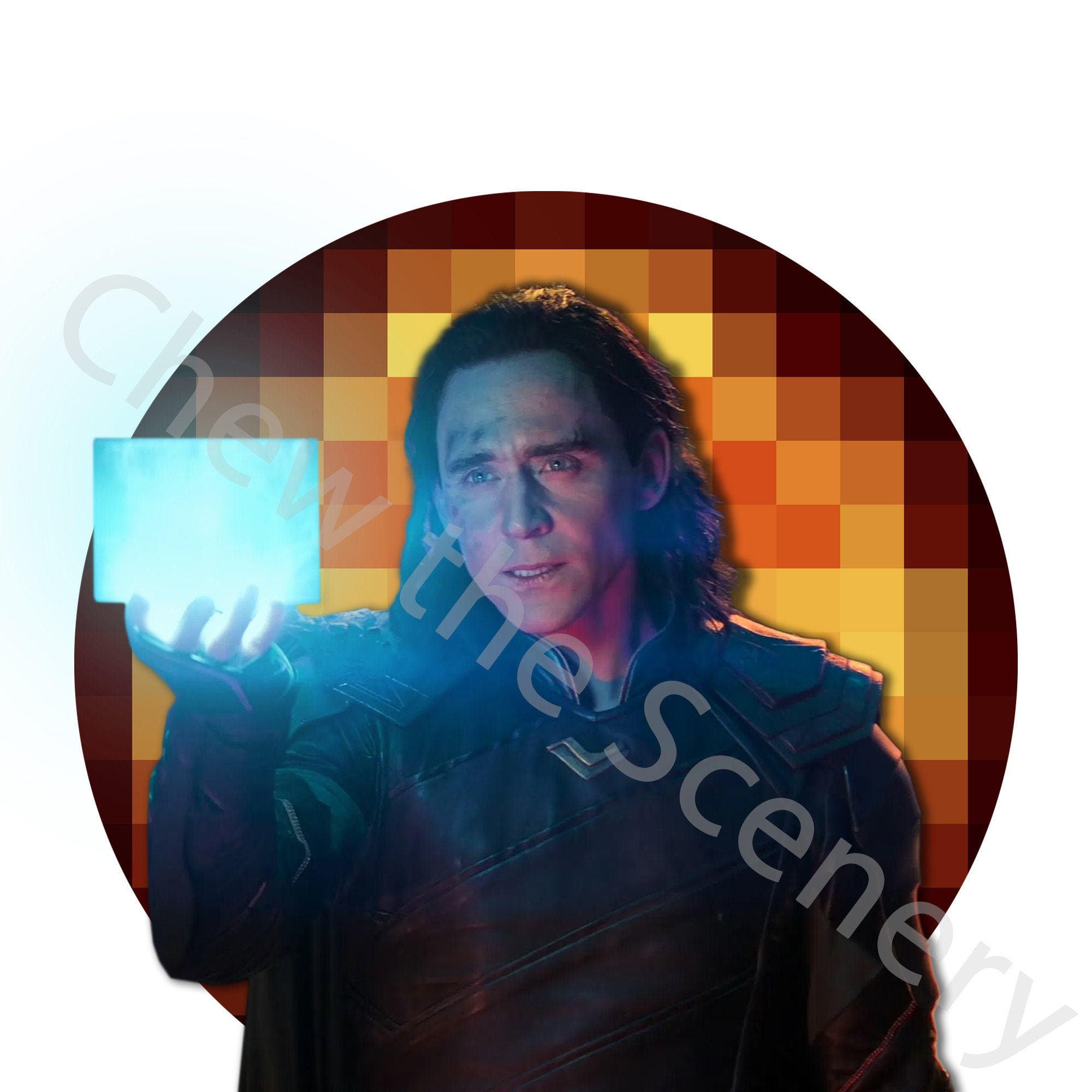 Marvel's LOKI 'Tesseract' Pixel Circle | Etsy
