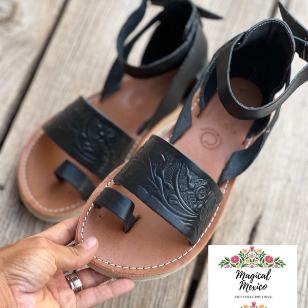 Leather Women Hippie Sandals - Etsy