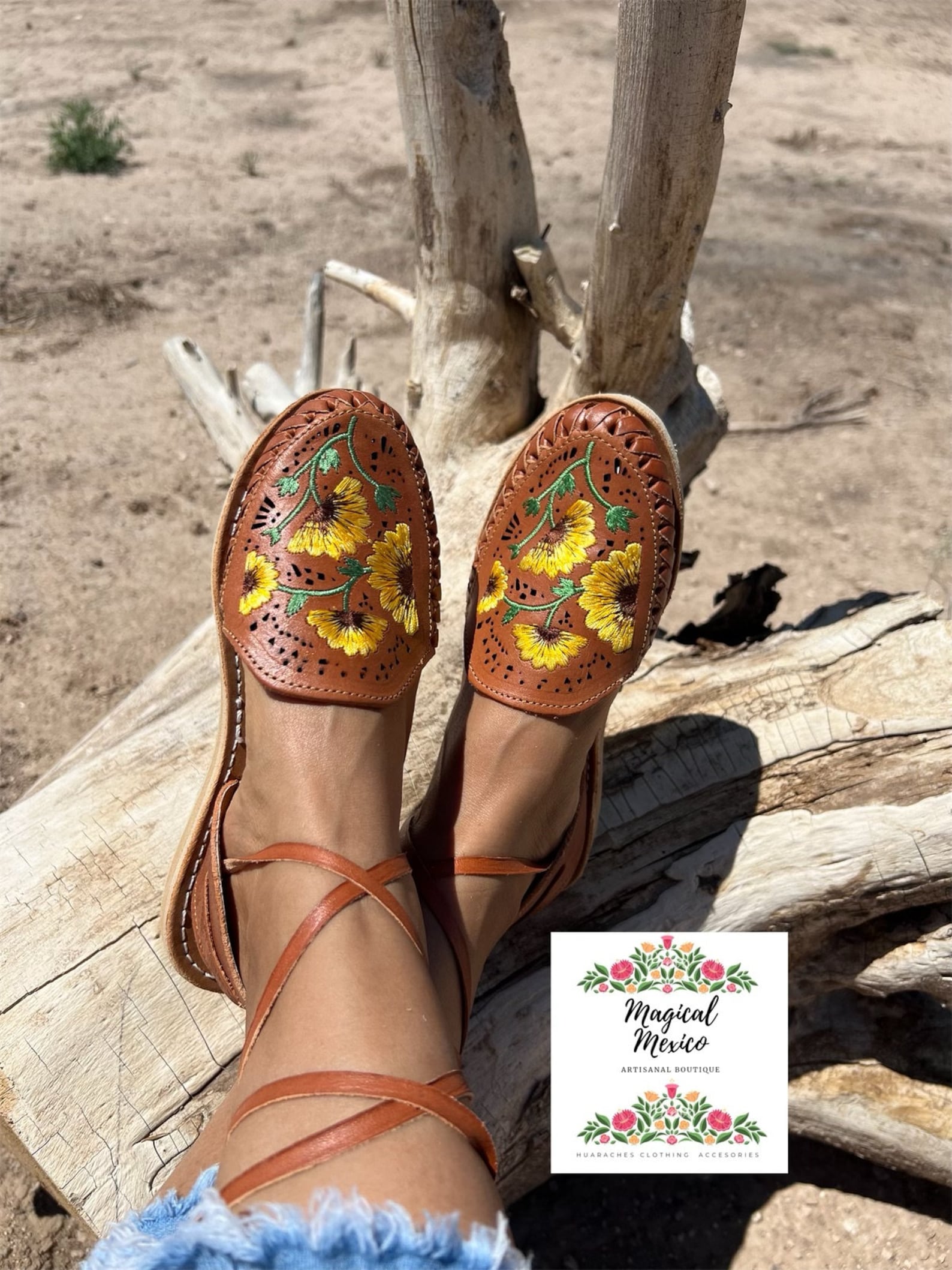 Huarache Sandal Woman Sunflower/ Boho Hippie Sandals Sunflower ...