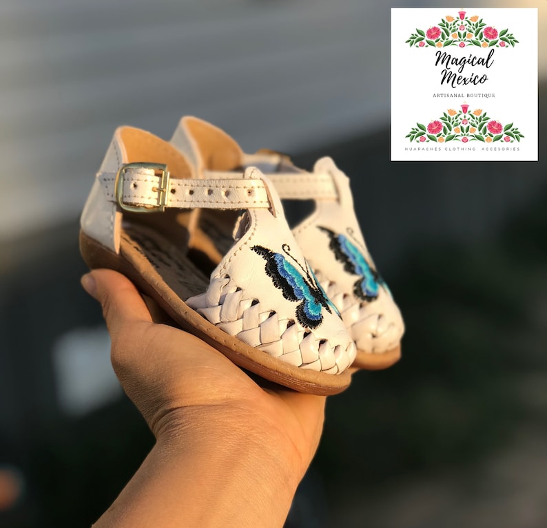 Babies and Toddlers Mexican Sandals Butterfly/ Huaraches Para Bebe ...