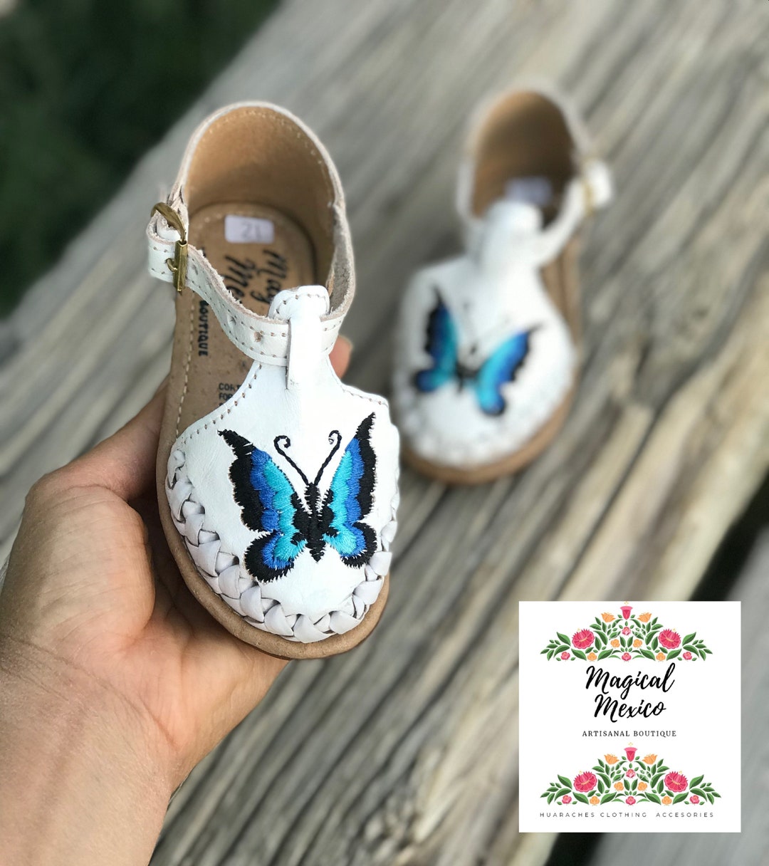 Babies and Toddlers Mexican Sandals Butterfly/ Huaraches Para Bebe ...