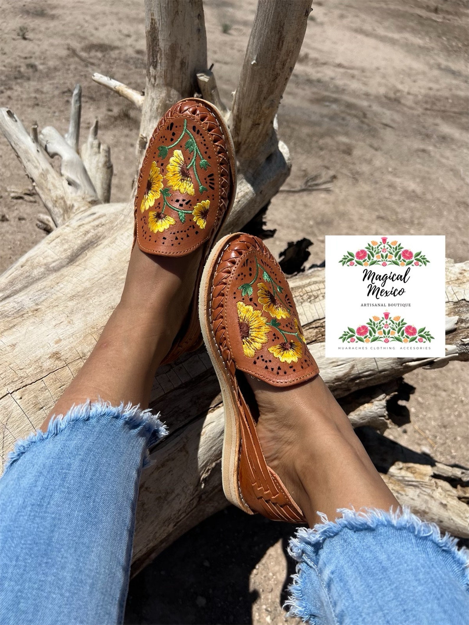 Huarache Sandal Woman Sunflower/ Boho Hippie Sandals Sunflower ...