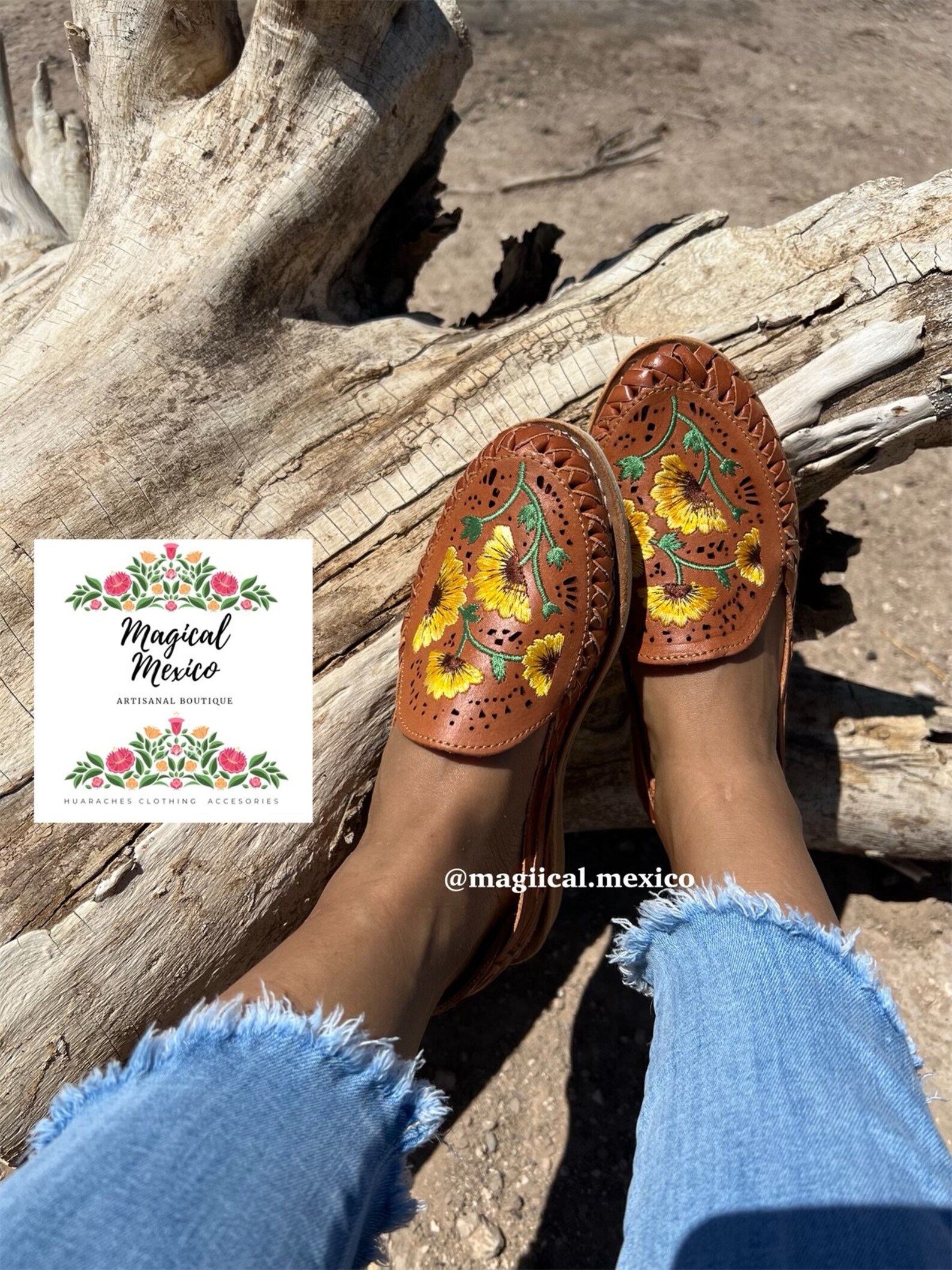 Huarache Sandal Woman Sunflower/ Boho Hippie Sandals Sunflower ...
