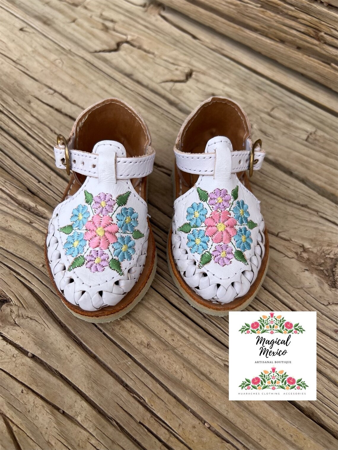 White Huarache Sandal for Baby Girl/ Mexican Sandals for Baby/ Huarache ...