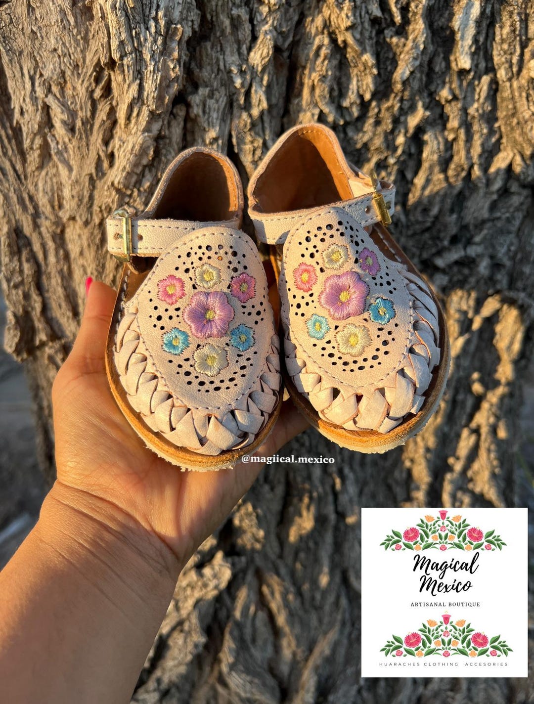 Mexican Leather Sandals for Baby Girl/ Huaraches Sandals Girl/ Mexican ...