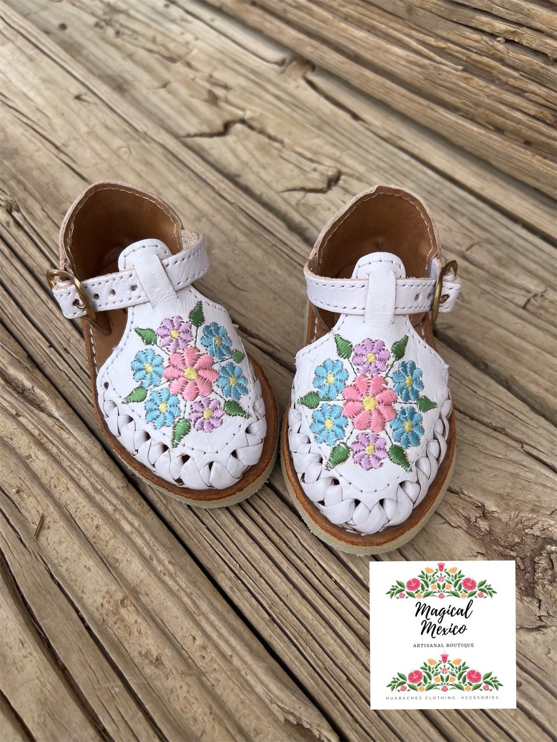White Huarache Sandal for Baby Girl/ Mexican Sandals for Baby/ Huarache ...