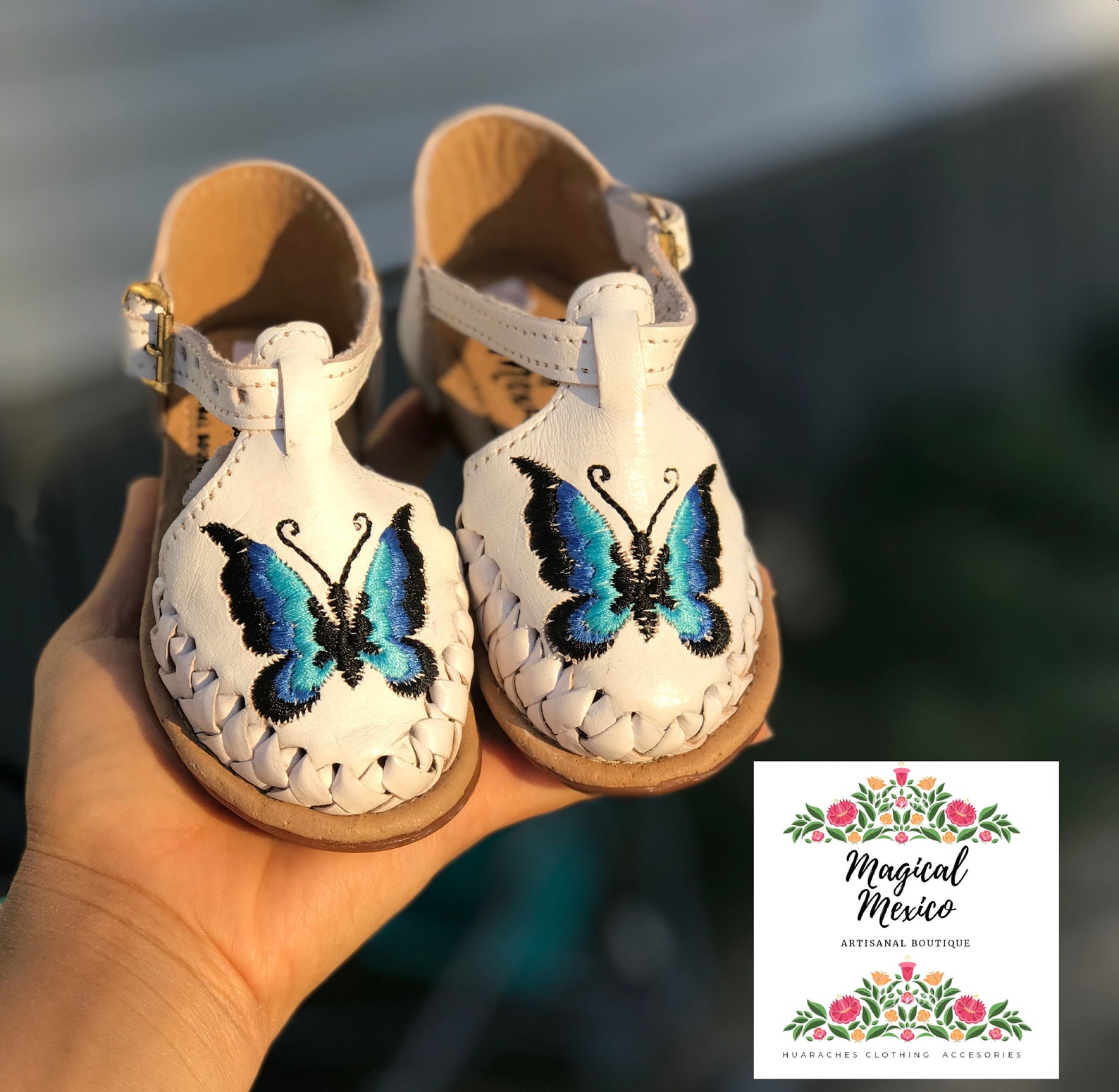 Babies and Toddlers Mexican Sandals Butterfly/ Huaraches Para Bebe ...
