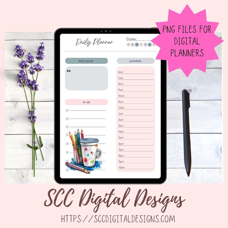 Teacher Clipart, Digital PNG Bundle, Print & Cut Sticker Set, Coffee ...