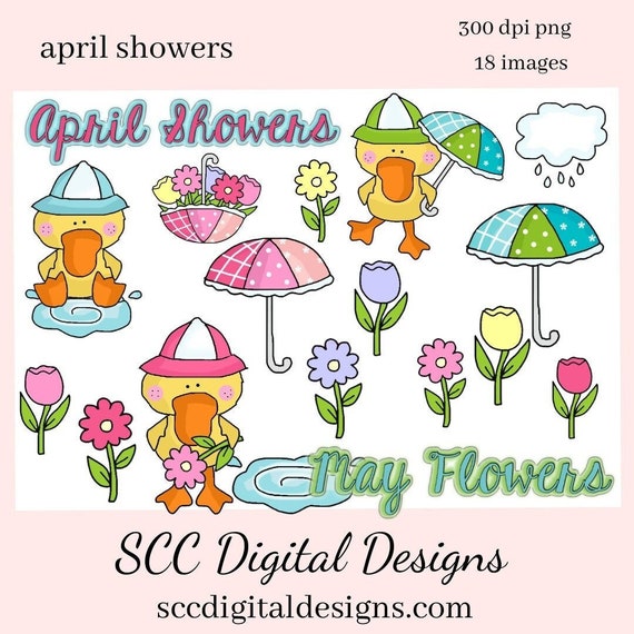 April Showers May Flowers Clip Art